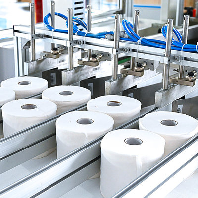 PE Precast Bag 30bags/Min 28rolls Paper Roll Packing Machine