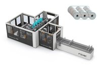 Plc Motion 50mic Tissue Manufacturing Machine , 40packs/Min Paper Towel Machine